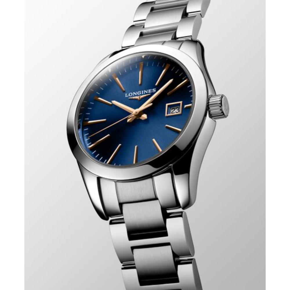 Longines Conquest Classic Quartz Blue Dial 29.5mm Ladies Watch L228649 ...